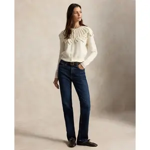 Ralph Lauren Crochet-yoke Wool-alpaca Cardigan