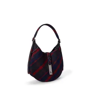 Ralph Lauren Polo Id Plaid Twill Small Shoulder Bag