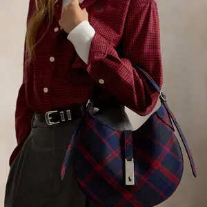 Ralph Lauren Polo Id Plaid Twill Small Shoulder Bag - Multi Plaid
