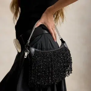 Ralph Lauren Polo Id Beaded Mini Chain Bag - Black