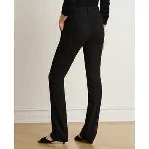 Ralph Lauren Stretch Wool Crepe Straight Pant