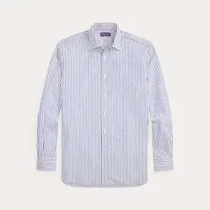Ralph Lauren Pinstripe Poplin Shirt - White Blue