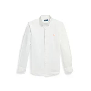 Ralph Lauren Classic Fit Oxford Shirt - White/orange