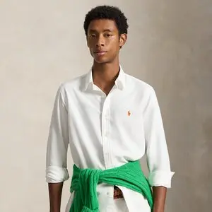 Ralph Lauren Classic Fit Oxford Shirt - White/orange