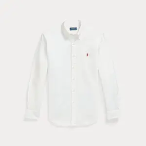 Ralph Lauren Classic Fit Oxford Shirt White/red