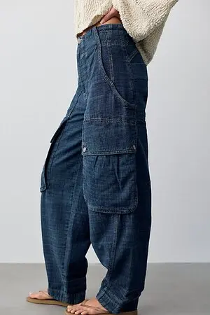 Free People We The Free Brentwood Textured Cargo Jeans