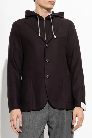 Eleventy Jacket With Detachable Hood