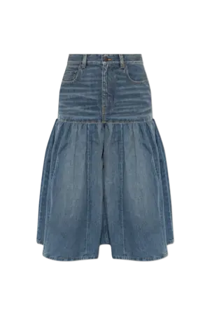 Chloé High-waisted Denim Bermuda Shorts