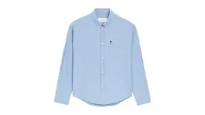 AMI Paris De Coeur Cotton Shirt - Blue