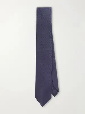 DE PETRILLO 8cm Silk-jacquard Tie - Blue