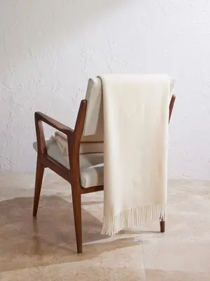 Ralph Lauren Jax Wool And Cashmere-blend Blanket - Neutrals