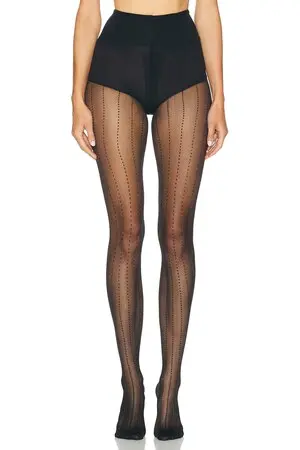 Swedish Stockings Rosa Lace Tights - Black