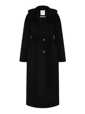 Sportmax Oversized Pure Wool Coat - Black