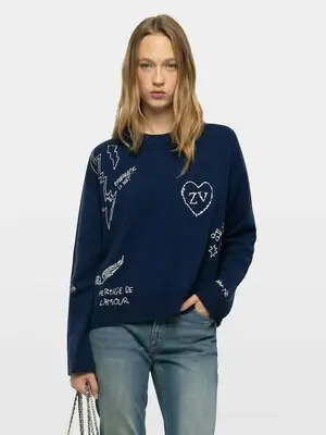 Zadig&Voltaire Markuz Cashmer Sweater - Marine
