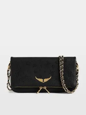 Zadig&Voltaire Rock Perforated Clutch - Black