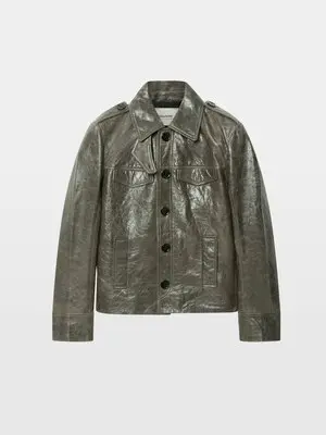 Zadig&Voltaire Veram Jacket Leather - Medium Grey