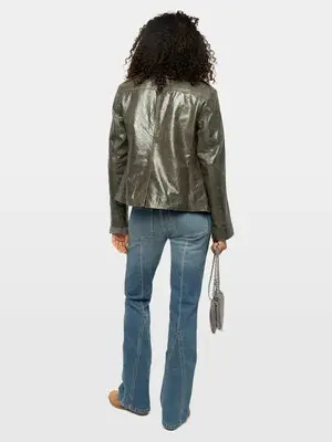 Zadig&Voltaire Veram Jacket Leather - Medium Grey