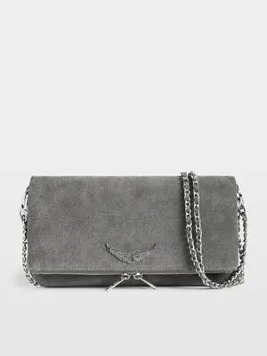 Zadig&Voltaire Rock Suede Clutch - Road