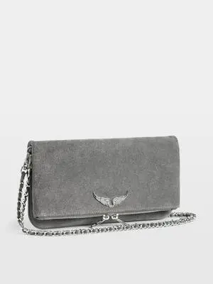 Zadig&Voltaire Rock Suede Clutch - Road