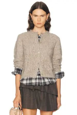 Acne Studios Kunch Cotton Flannel Cardigan