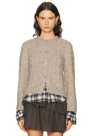Acne Studios Kunch Cotton Flannel Cardigan