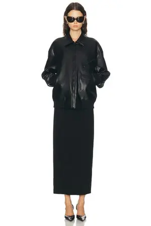 Norma Kamali Oversized Classic Zip Front Jacket