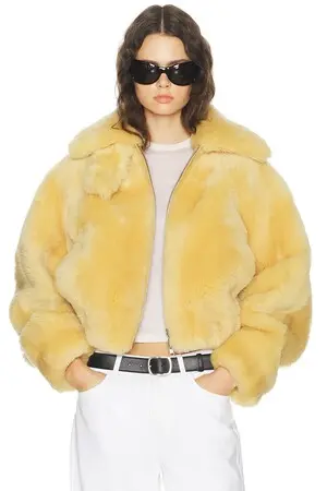 Helmut Lang Shearling Bomber Jacket