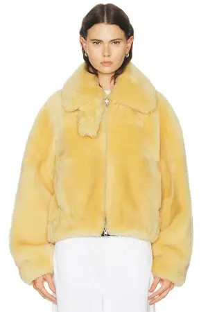 Helmut Lang Shearling Bomber Jacket