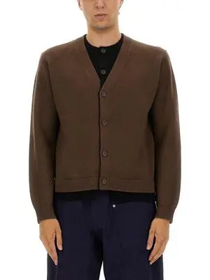 JW Anderson Contrasting Layered Cardigan - Brown