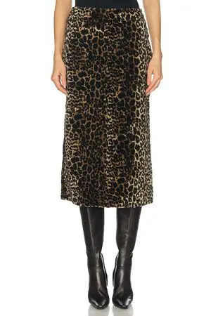 Nour Hammour Alana Skirt In Multi - Plush Leopard