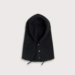 FRIZMWORKS Merino Wool Knit Balaclava - Black