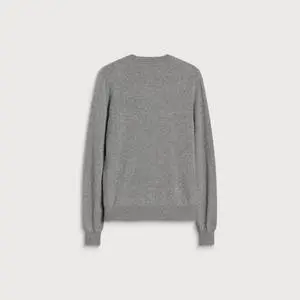 Play Comme Des Garcon Pink Heart V Neck Jumper - Grey