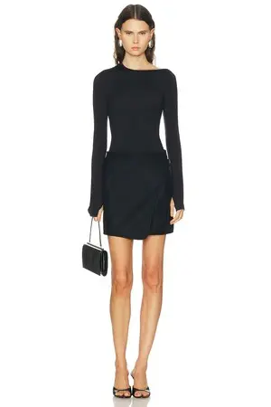 Helmut Lang Asymmetrical Cutout Top - Black