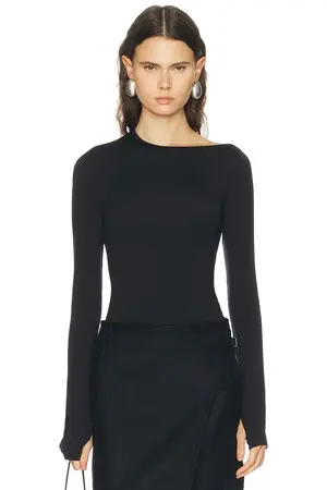 Helmut Lang Asymmetrical Cutout Top