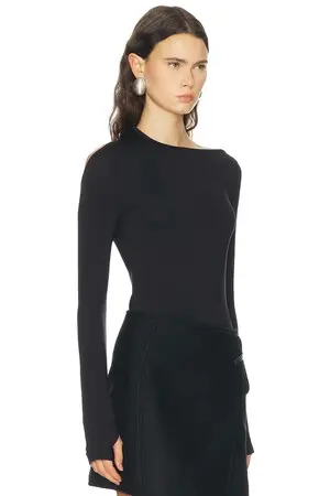 Helmut Lang Asymmetrical Cutout Top