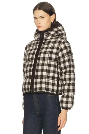 Moncler Abstraction Jacket In Brown - Brown Check