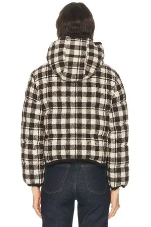 Moncler Abstraction Jacket In Brown - Brown Check