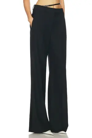 TOM FORD Sharp Slanted Belted Tuxedo Wide Leg Pant