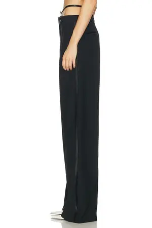 TOM FORD Sharp Slanted Belted Tuxedo Wide Leg Pant