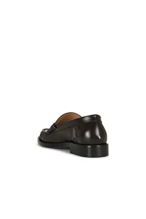 Bottega Veneta Leather Loafer In Brown - Ristretto