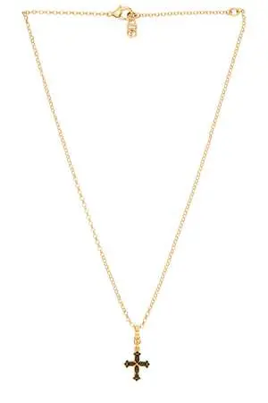 DOLCE & GABBANA Dolce & Gabbana Bijoux Cross Necklace In Black