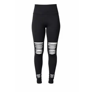 YOGI8APPAREL High Waist Ripped Leggings