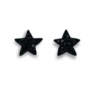 VETKA Star Stud Earrings – Starlit Whisper - Black