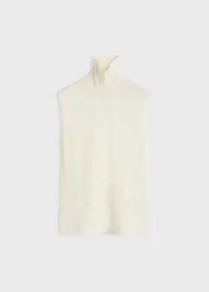 TOTEME Sleeveless Fine Turtleneck - Ecru