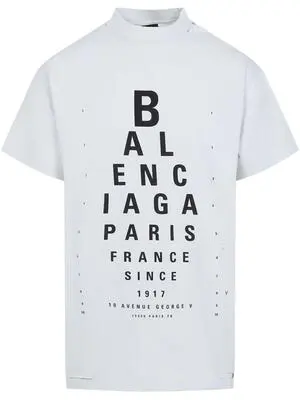 Balenciaga Optical Cotton T-shirt - Multicolor