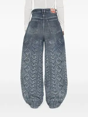 DIESEL® Wide-leg Denim Jeans - Multicolor