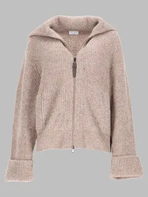 Brunello Cucinelli Cardigan In Cashmere A Coste