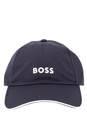 BOSS Cappello Da Baseball "lach" Traforato Con Logo - Blue