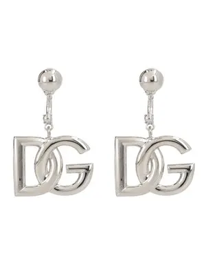 Dolce & Gabbana Orecchini Con Logo - Silver