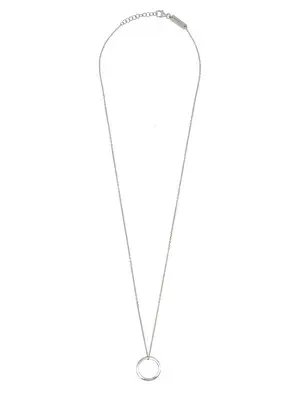 MAISON MARGIELA Collana Con Pendente Anello Logato - Silver